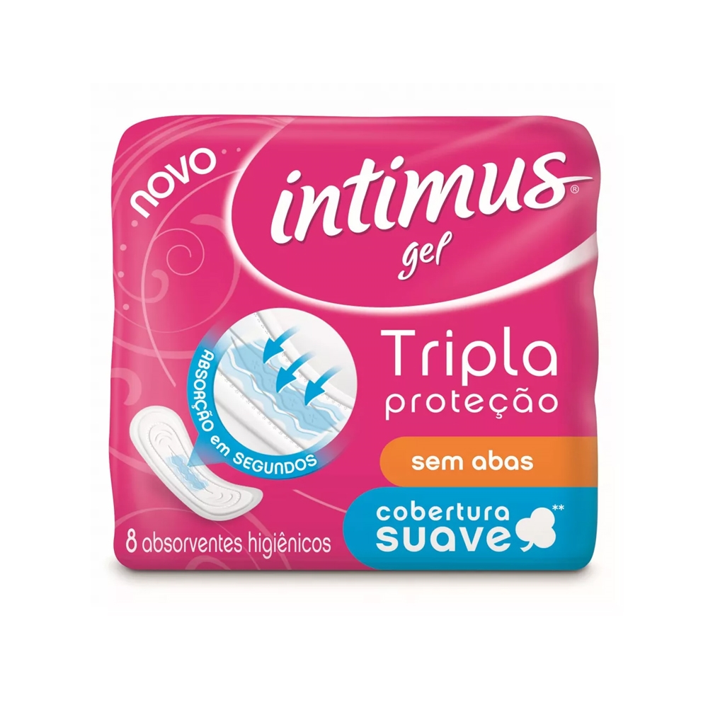 Absorvente Intimus Gel Suave Sem Abas 8 Unidades – Cirúrgica Marcelina