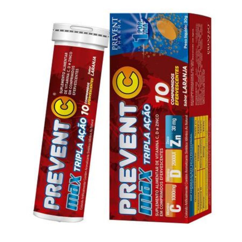Prevent C Max c/ 10 comprimidos efervescentes (vitamina C) – Cirúrgica ...