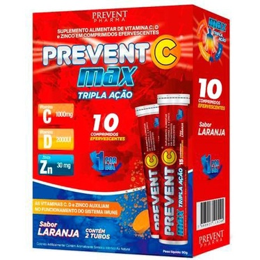 Prevent C Max kit c/ 30 comprimidos efervecentes (vitamina C ...